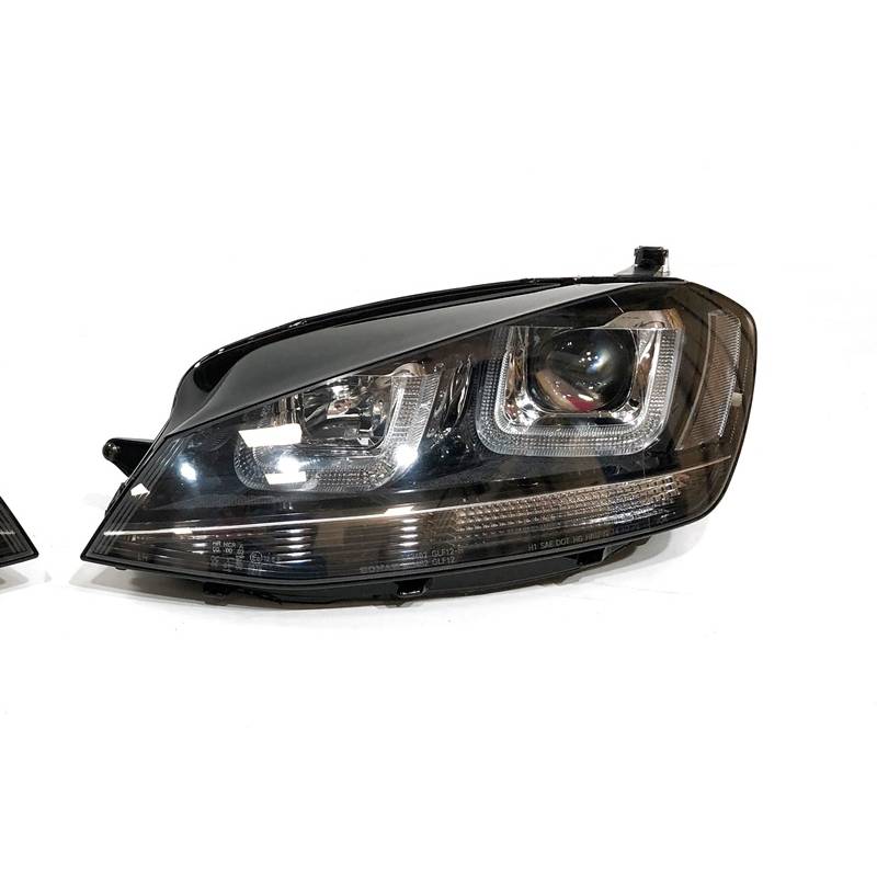 Set Of Headlamps Day Light Volkswagen Golf 7 Xenon DRL Black - Bimar Tuning