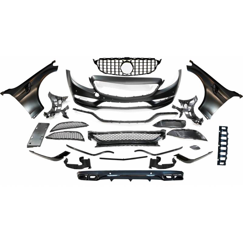 Body Kit Mercedes W205 2014-2018 Coupe Look AMG C63 - Bimar Tuning