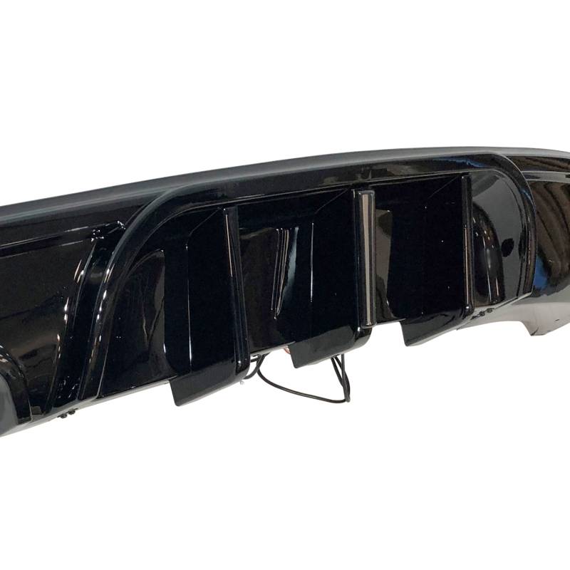 Rear Diffuser BMW E82 / E88 look M Performance Glossy Black Led brake ...