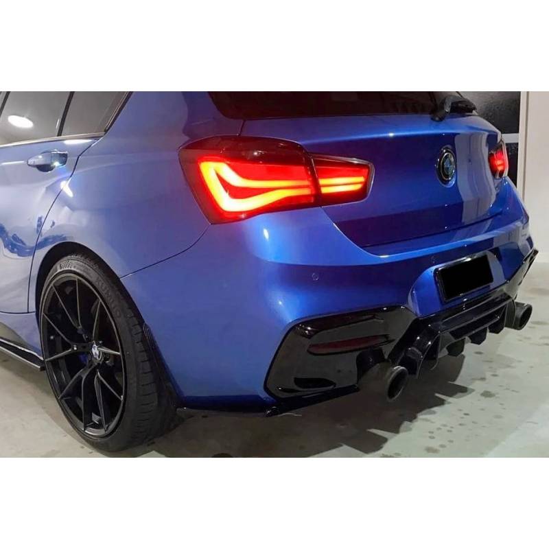 Rear diffuser BMW F20 / F21 LCI 15-18 Competition 2 Exhaust Glossy ...