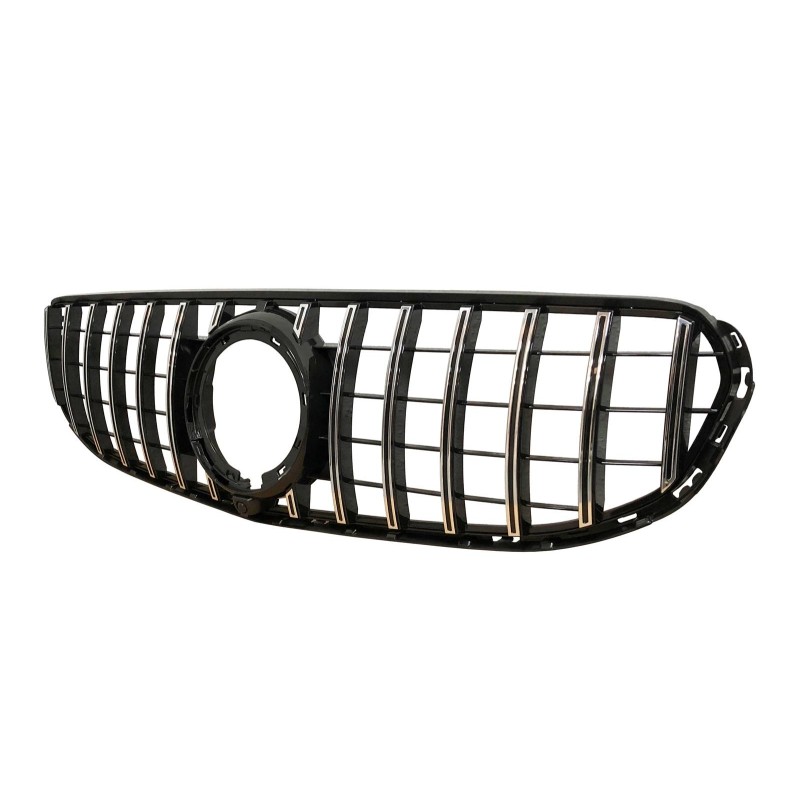 Front Grill Mercedes GLC X253 2020+ Look GT Chrome Glossy Black