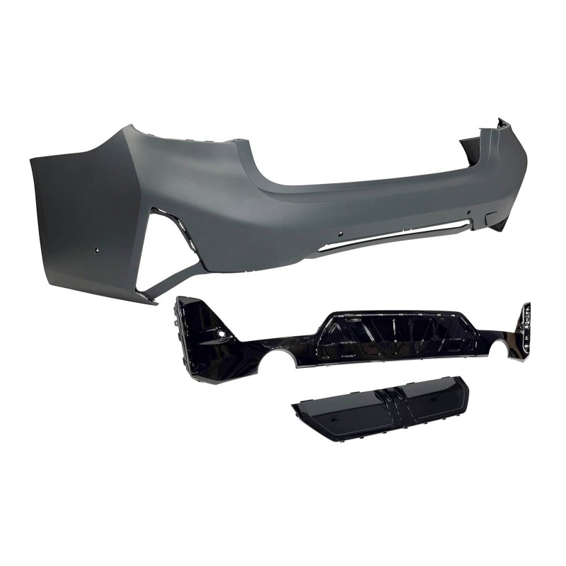 Rear Bumper BMW G20 LCI 2023+ look M-Performance Glossy Black